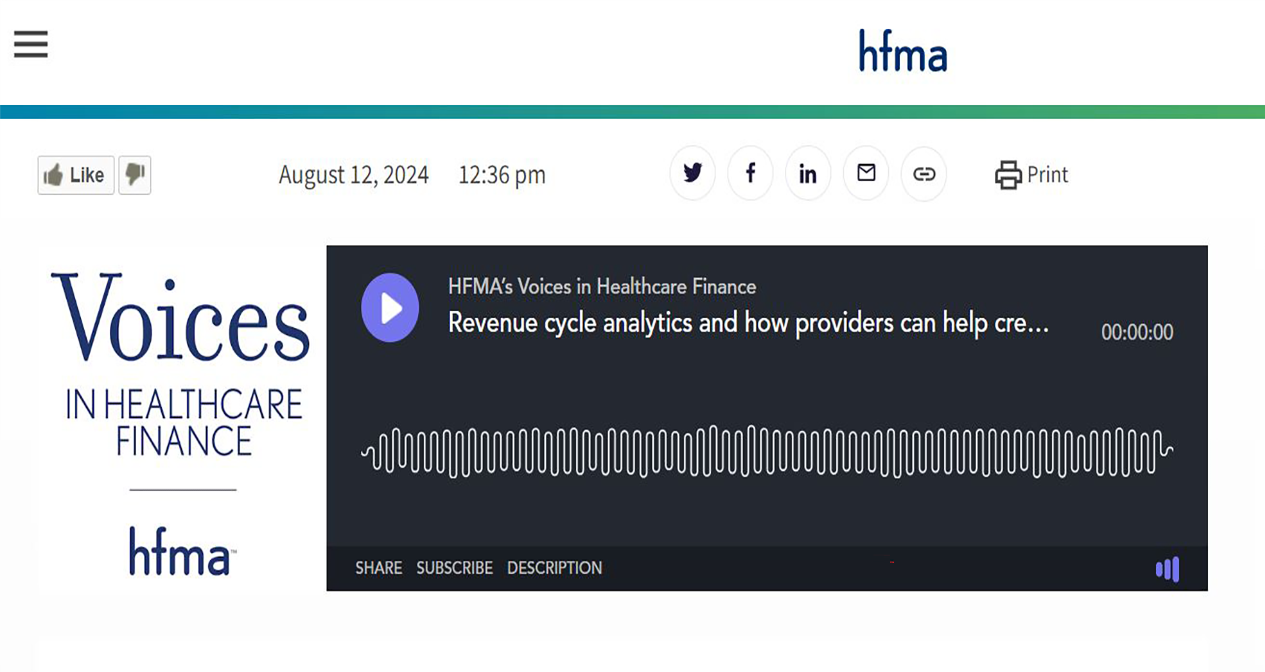 Revenue cycle analytics and how providers can help create best practices for the industry